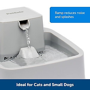 PetSafe Oasys 1/2 Gallon (64 Ounce) Small Pet Fountain - Small Dog and Cat Water Fountain - Dishwasher Safe Filtered Water Dispenser with Flow Control - Easy to Clean - Filters Included