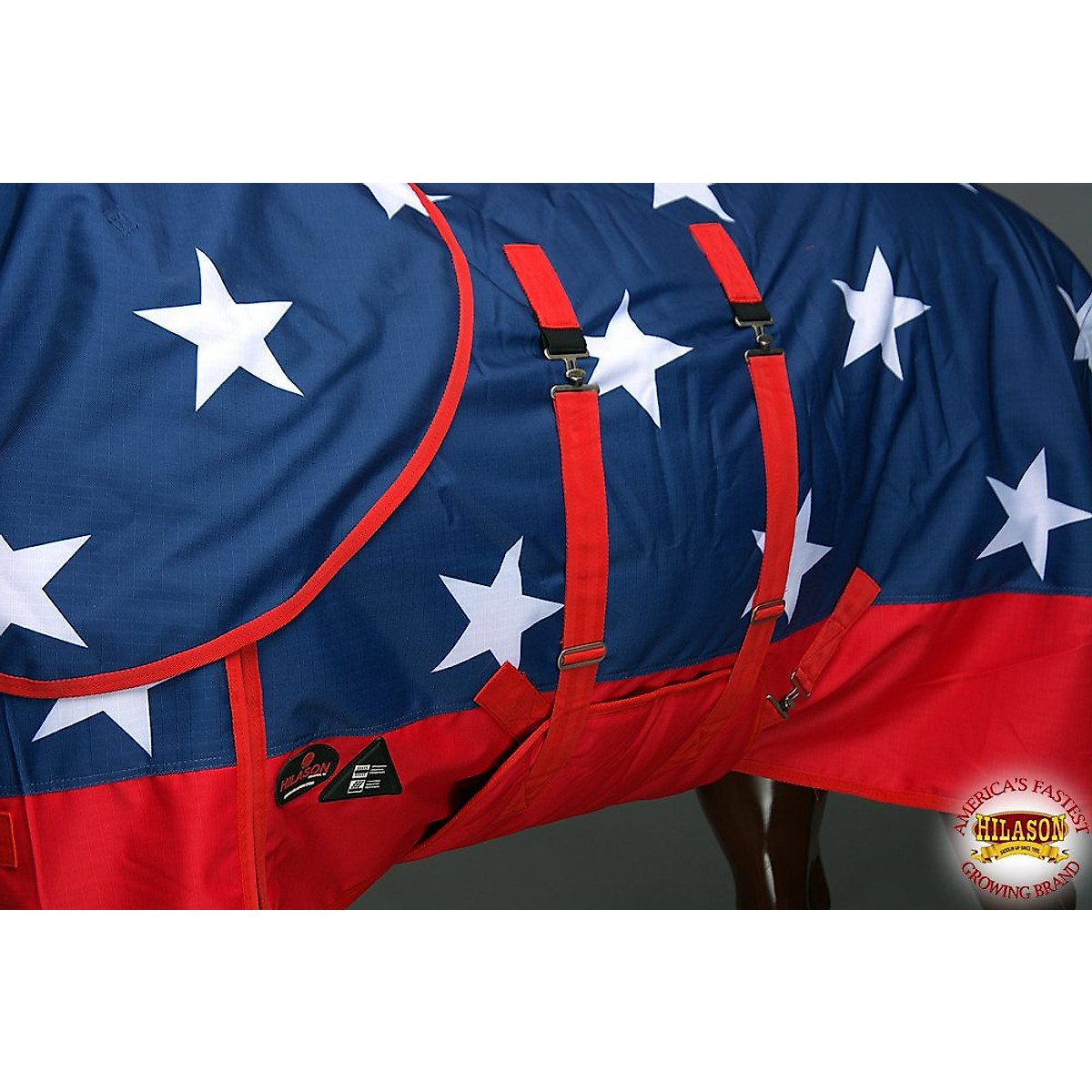 American Flag 72 in HILASON 1200D Waterproof Winter Horse Blanket Neck Cover Belly Wrap | Horse Blanket | Horse