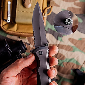 SAVITA 3 Sets Thumb Studs, Titanium Screws Replacement Thumb Studs Pocket Blade Screws for Benchmade 535 Bugout (3 Colors)