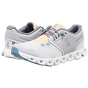 ON Women's Cloud 5 Push Sneakers, Glacier/Undyed White, 6