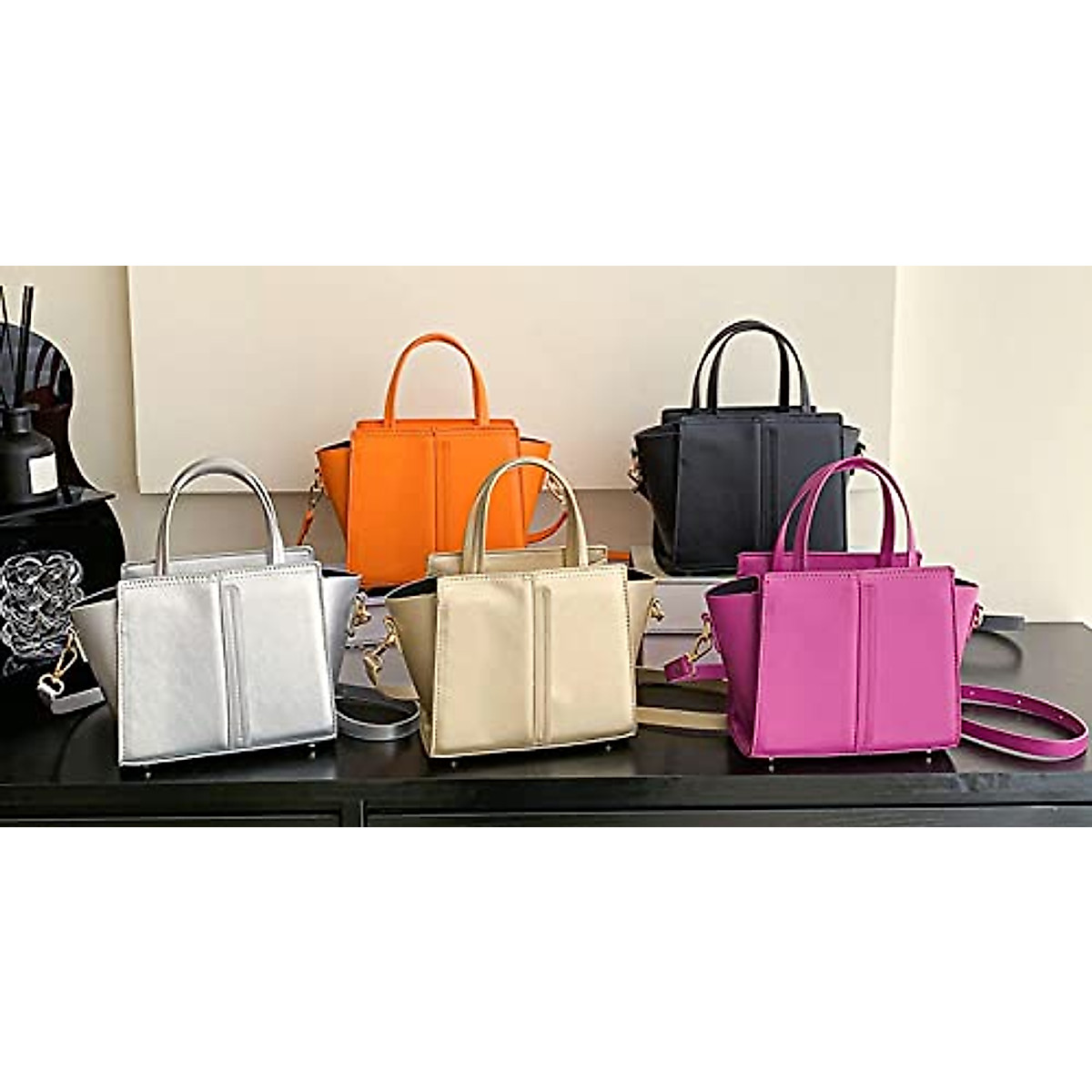 Crossbody Bags for Women Soft PU Leather Fashionable Small Tote Handbag Satchel Purses 2023