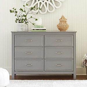 DaVinci Charlie 6-Drawer Double Dresser in Grey