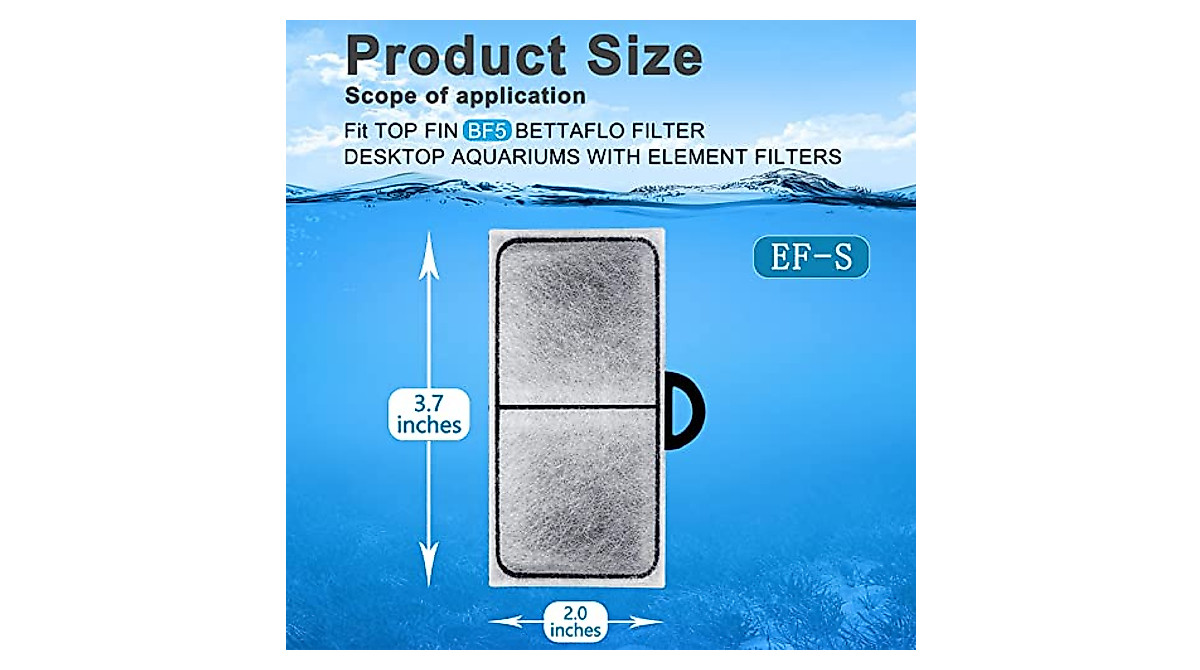 AMZBD Filter Cartridges for Top Fin Aquariums - 15 Pack