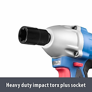 External Torx Plus Socket Set 19 Pc,6 Point EP Socket 1/4 '' EP4-EP8,3/8'' EP10-EP16,1/2'' EP18-EP32,5 Point EP Socket 1/2'' EP8.8 Dr E-Torx Plus set