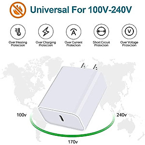 Fast iPhone Charger【Apple MFi Certified】，10Feet Extra Long iPhone Charging Cord Cable，20W Wall Charger Block Apple Fast Charger，Compatible iPhone 14/Pro/Pro Max/Plus/13/12/11/X/SE/8/7/6/iPad/AirPods.