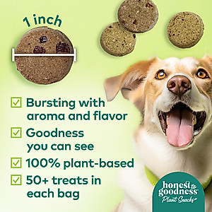 Honest to Goodness Plant Snacks Dog Treats, Enriched with Omega 3s & Postbiotics, 8oz Variety Pack, 4 Bags