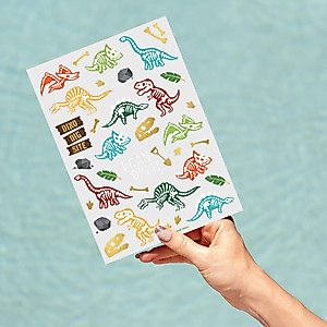 xo, Fetti Dinosaur Tattoos for Kids - 36 styles | Dino Fossil Birthday Party Supplies, T-Rex Party Favors, Stegosaurus Decorations, Easter Basket, Arts and Crafts, Activity