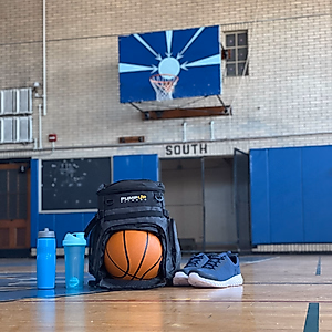 Pump Up Fitness Basketball Backpack With Ball Compartment - Large Basketball Bag For Adult Men And Women - Best For Soccer And Volleyball Athletes - Big Sports Bag For All Equipment and Accessories