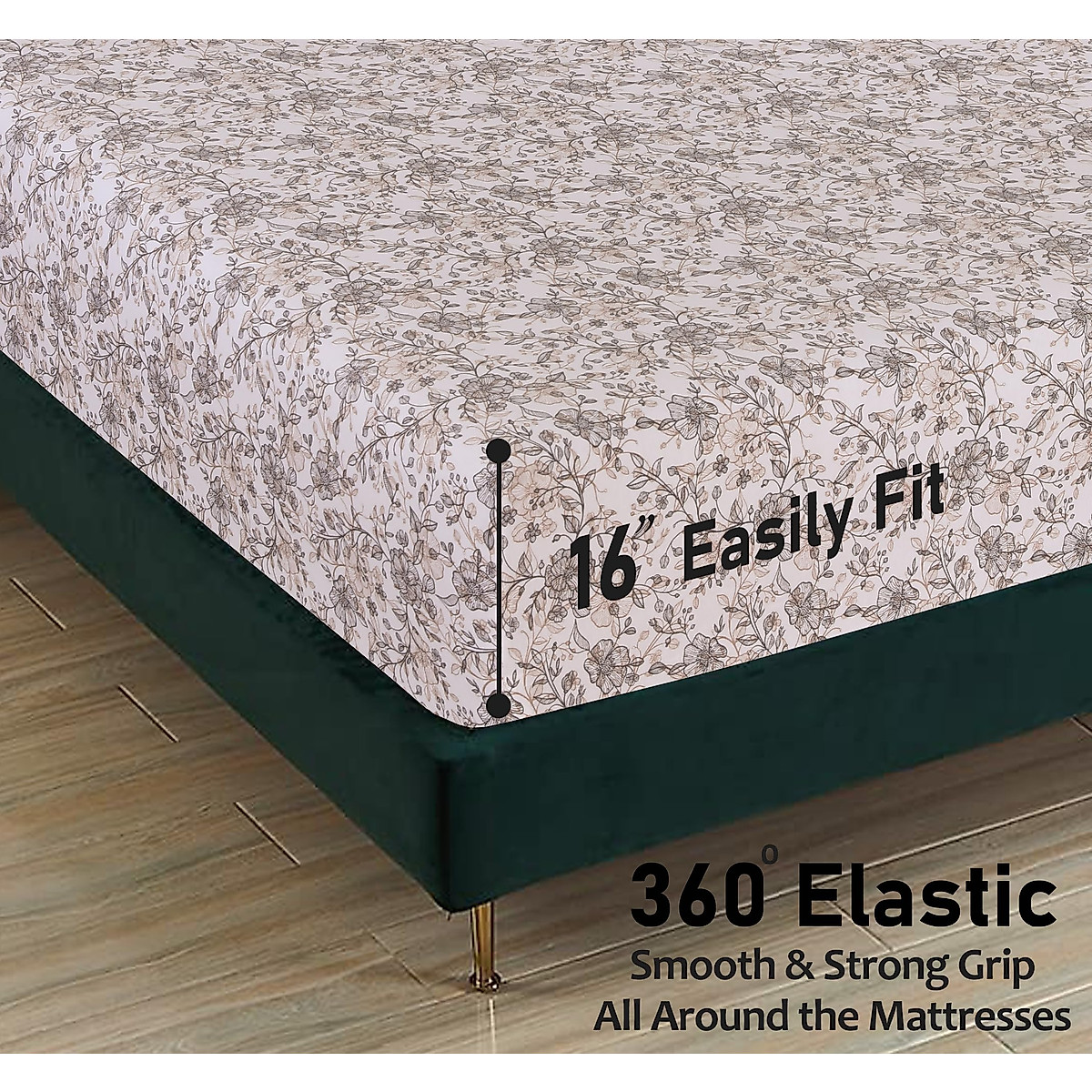 RUVANTI Flannel Sheets Full Size - 100% Cotton Brushed Flannel Bed Sheet Sets - Deep Pockets 16 Inches - All Seasons Breathable & Super Soft - Warm & Cozy - 4 Pcs - Shallow