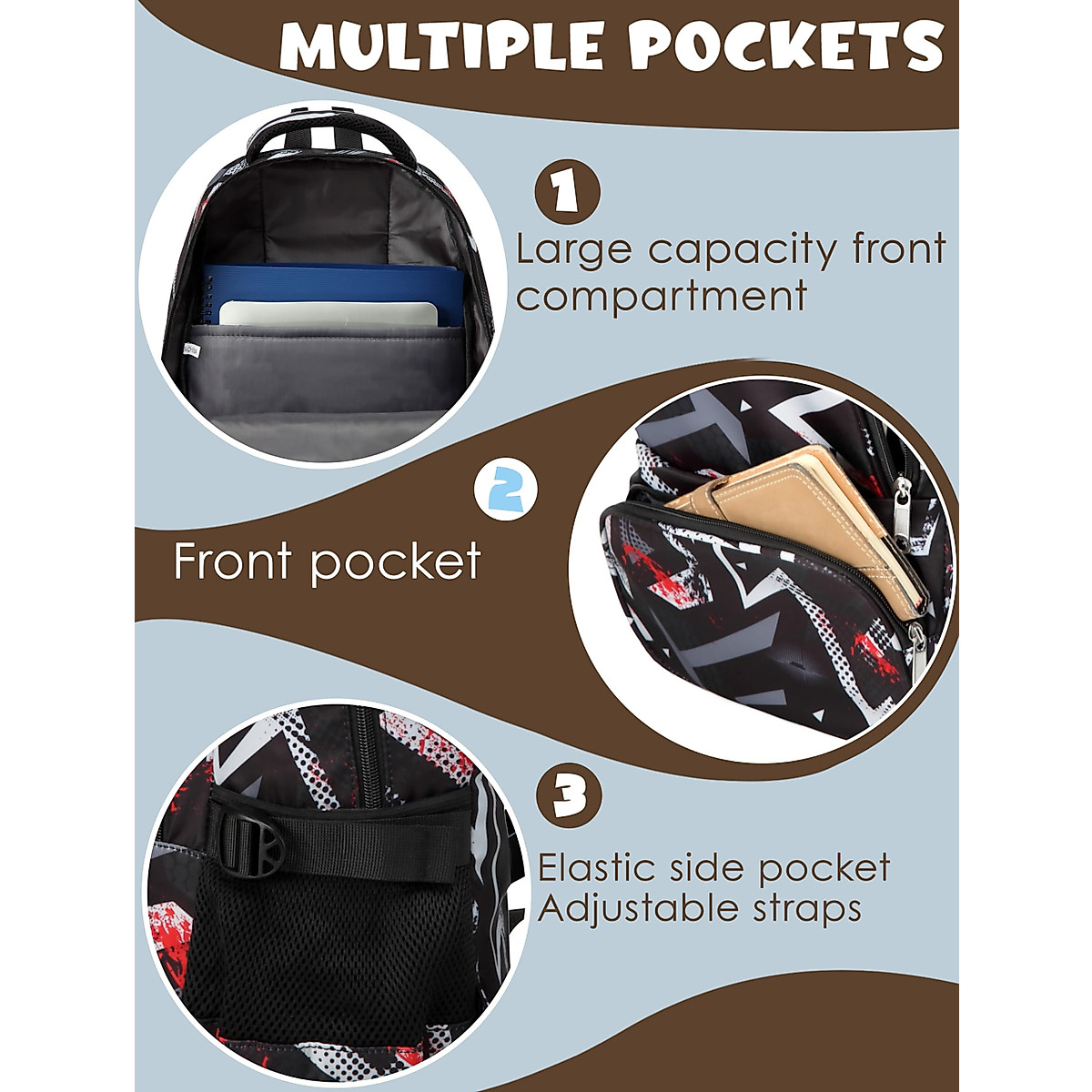 BLUEFAIRY Boys Backpacks for Teenage Kids Elementary School Bags Sturdy Middle School Bookbags Lightweight Waterproof Presents Gift Age 5-10