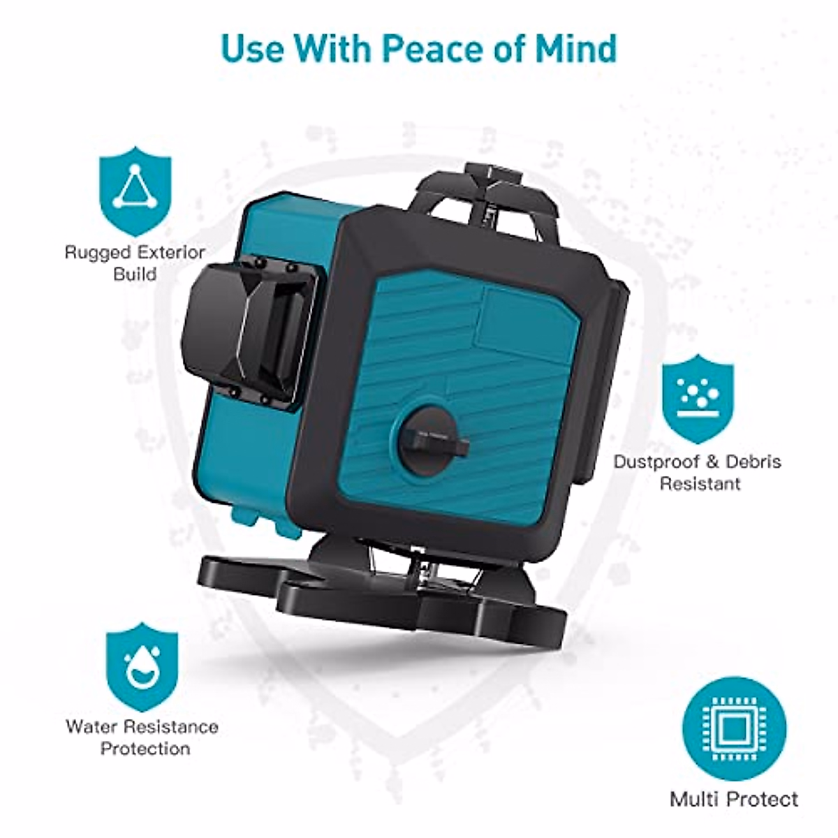 Laser Level 360 Self Leveling, Elikliv Bluetooth Lazer Level, 200Ft Outdoor Robust Indoors, 4D Green Cross Line Nivel Laser, 4x360 Self Leveling Laser Level for DIY or Professional Job Site