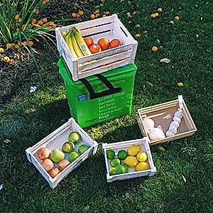 Admired By Nature Rustic White Set of 3 Distressed Decorative Wood Crates Storage Container