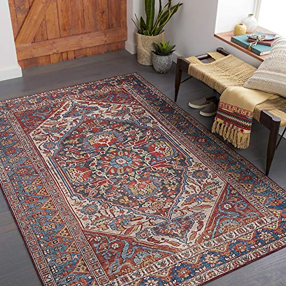 Artistic Weavers Garritt Medallion Oriental Area Rug, 2'3" x 3'9", Red/Blue