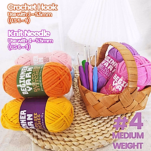 3x50g Beginners Christmas Green Yarn, 260 Yards Christmas Green Yarn for Crocheting Knitting, Easy-to-See Stitches, Worsted Medium #4, Chunky Thick Cotton Nylon Blend Yarn Yarn for Crocheting