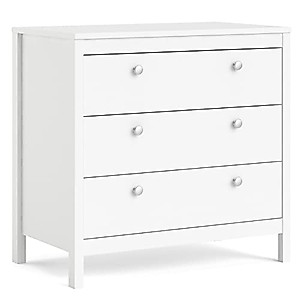 Tvilum 3 Drawer Chest, White