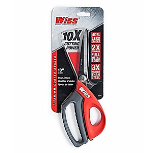 Crescent Wiss 10" Titanium Coated Shop Shears - W10TM,Black