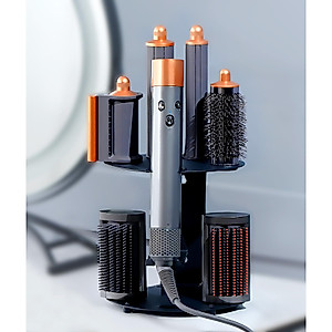 Curling Iron Storage Holder Attachments Compatible with Dyson Airwrap Organizer Wall Mounted Stand, Hair Wrap Rack on Desktop Accessories for Home/Bathroom