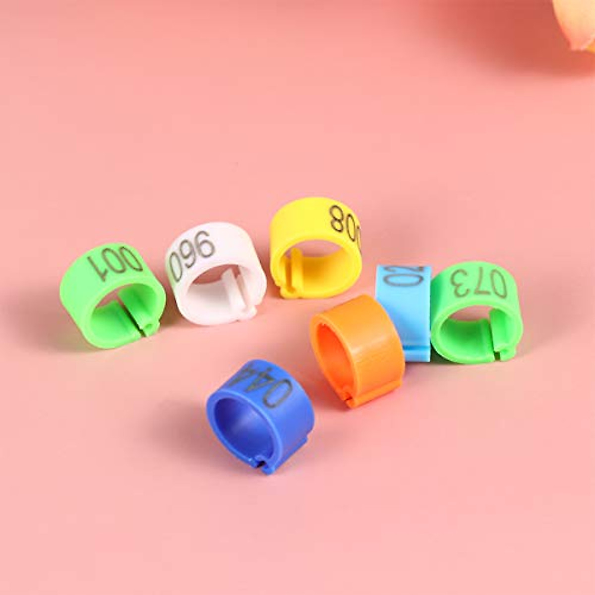 POPETPOP 100PCS Pigeons Foot Rings - Birds Foot Rings Durable Lightweight Birds Opening Foot Rings Number Cuff Rings Identification Rings for Parrot Chicken Pigeons