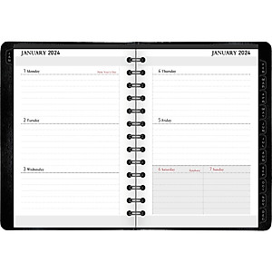 2024 Office Depot® Brand Weekly/Monthly Planner, 4" x 6", Black, January to December 2024, OD711500