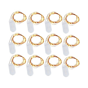 12x 20 LED WW String Battery Operated Copperr String Wire Fairy Lights Xmas Party