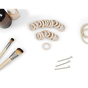 Heliums Small Hair Ties - Blonde - 1 Inch Seamless No-Damage Ponytail Holders for Kids, Braids and Thin Hair - 20 Count