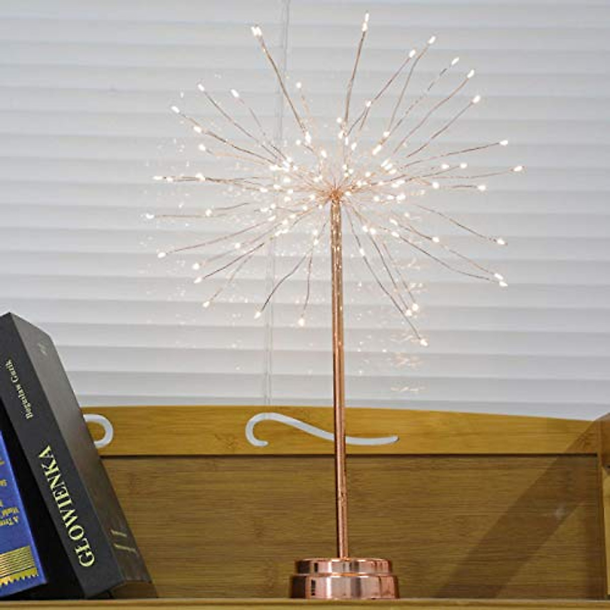 TQNSSM Remote Control LED Copper Wire Fireworks Lights for Home Outdoor Garden Courtyard Wedding Decoration(White)