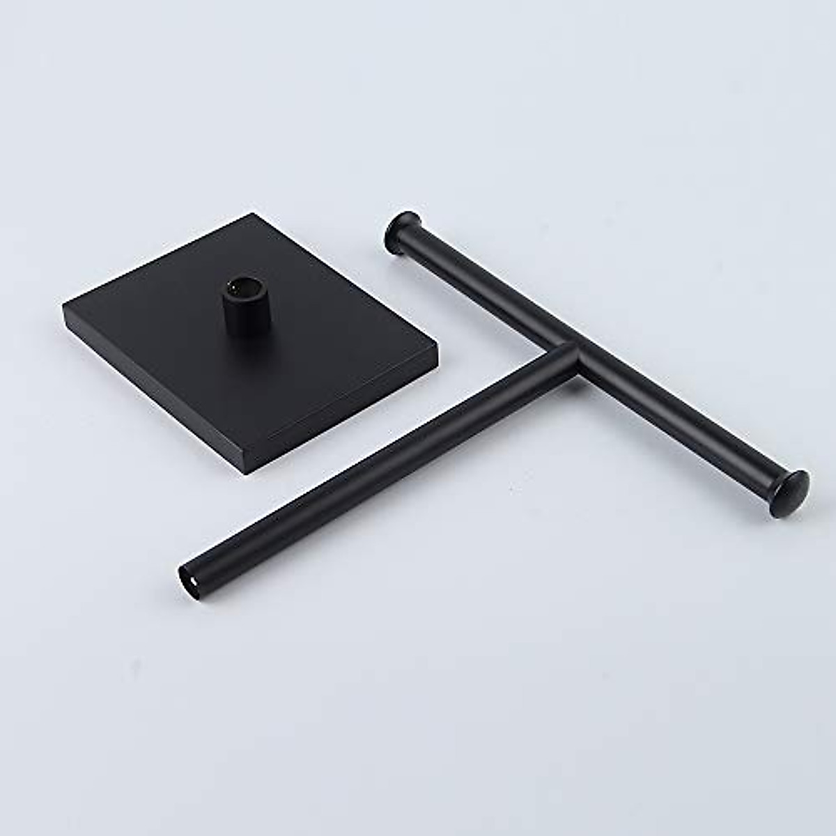 GERZWY SUS 304 Stainless Steel Hand Towel Holder Standing Tree Rack for Bathroom Vanities Countertop, Matte Black