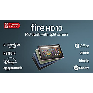 Amazon Fire HD 10 tablet, 10.1", 1080p Full HD, 32 GB, (2021 release), Lavender