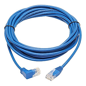 Tripp Lite Up Angle Cat6 Ethernet Cable, Gigabit Molded Slim UTP Network Patch Cable, Blue, 15 ft. (N204-S15-BL-UP)