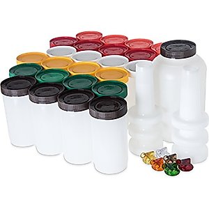 Carlisle FoodService Products Stor N' Pour Plastic Bottle Pourer, Bar Service Pack, Bar Supplies With Bar Service Part For Bar, Assorted