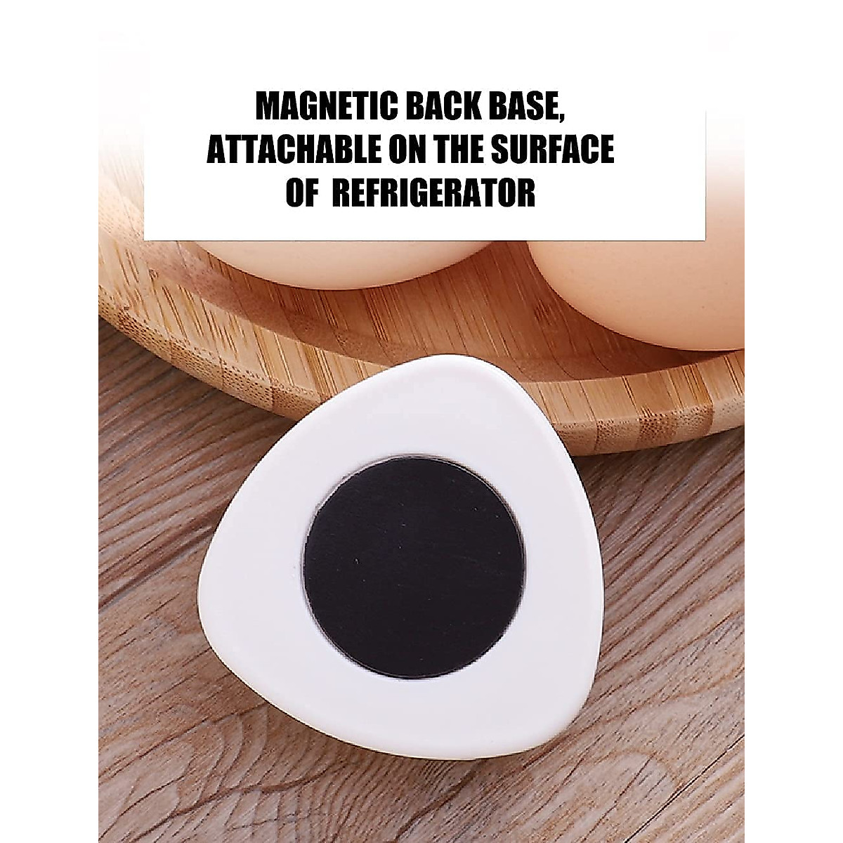 Jawbush Magnetic Egg Piercer for Raw Eggs, Egg Hole Poker Puncher with Magnetic Base & Safety Lock to Get Good Hard Boiled Eggs, Easy Egg Peeler Shell Remover with Retractable Pin