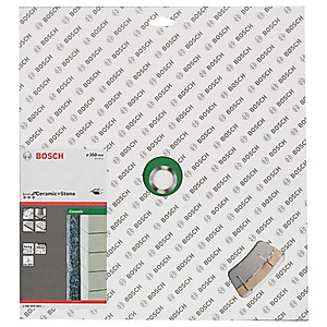 Bosch 2608603603 Diamond Cutting Disc for Ceramic, 0 V, Silver/Grey, 350 x 25.40 x 1.8 mm