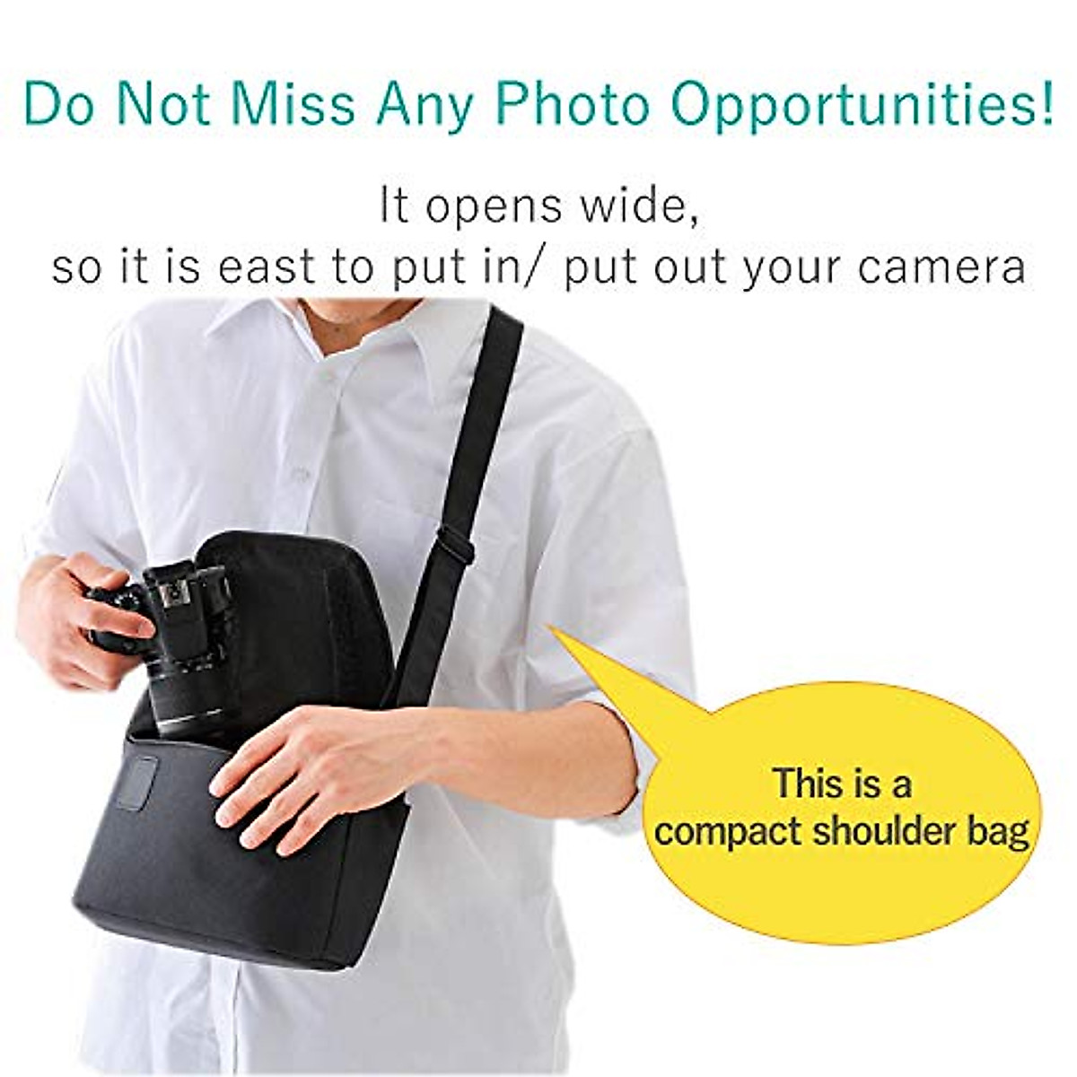 Elecom DGB-S031NV Normas Shoulder Bag for SLR Cameras, Navy