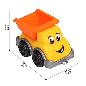 TECHNOK Assorted Construction Truck Toys - Kids Construction Toys Playset - Dump Truck, Tractor Toy, Crane Truck, Cement Truck - Car Toys for Boys - 5 Pack Toy Vehicles - Truck Toys for Kids Toddlers