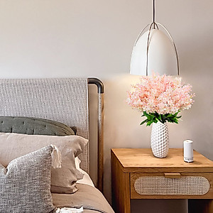 Uieke 4Pcs Artificial Flowers Wisteria Bundle Fake Flowers Silk Floral Bouquet Arrangements for Home Wedding Party Garden Fences Decor Light Pink