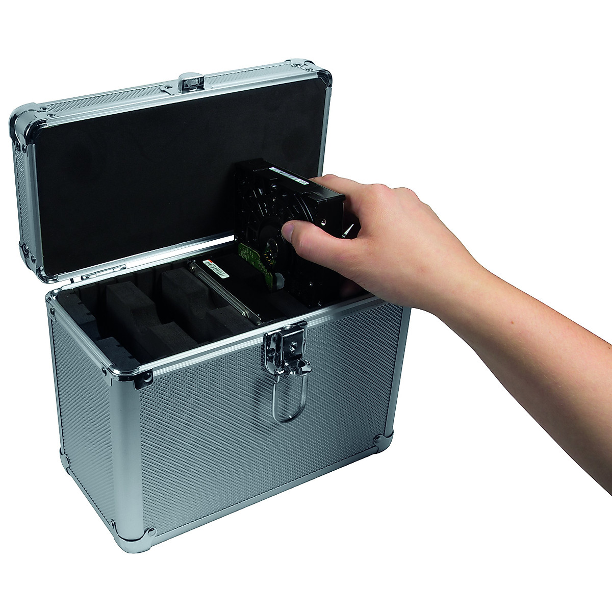 Logilink Aluminium Case to Protect up to 4 x 3.5 and 2 x 6.4 cm (2.5 inch) HDD Silver Silver 5X 3,5" HDD