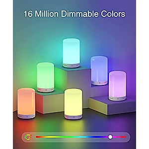 Beantech Smart Lamp, WiFi Smart Desk Lamp Compatible with Alexa & Google Assistant for Voice Control, Ideal for Bedside Lamp or Table Lamp, Multi-Color, Dimmable, Smart LED Lamp, (Packaging May Vary)