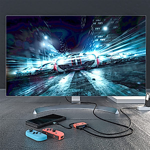 Switch Dock for Nintendo Switch,Portable Dock with HDMI TV USB 3.0 Port and USB C Charging,Compatible with Nintendo Switch Steam Deck MacBook Pro/Air Samsung and More