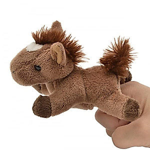 Unipak 1155HBR Brown Horse Plush Finger Puppet, 5-inch Length