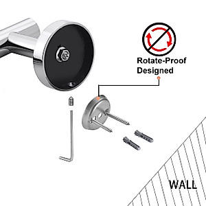 Nolimas Polished Chrome Bath Towel Bar Single Bars Towel Rack Rod Classic Wall Mounted Stainless Steel Bathroom Towel Bar Toilet Kitchen Towel Shelf Single Layer,9inch