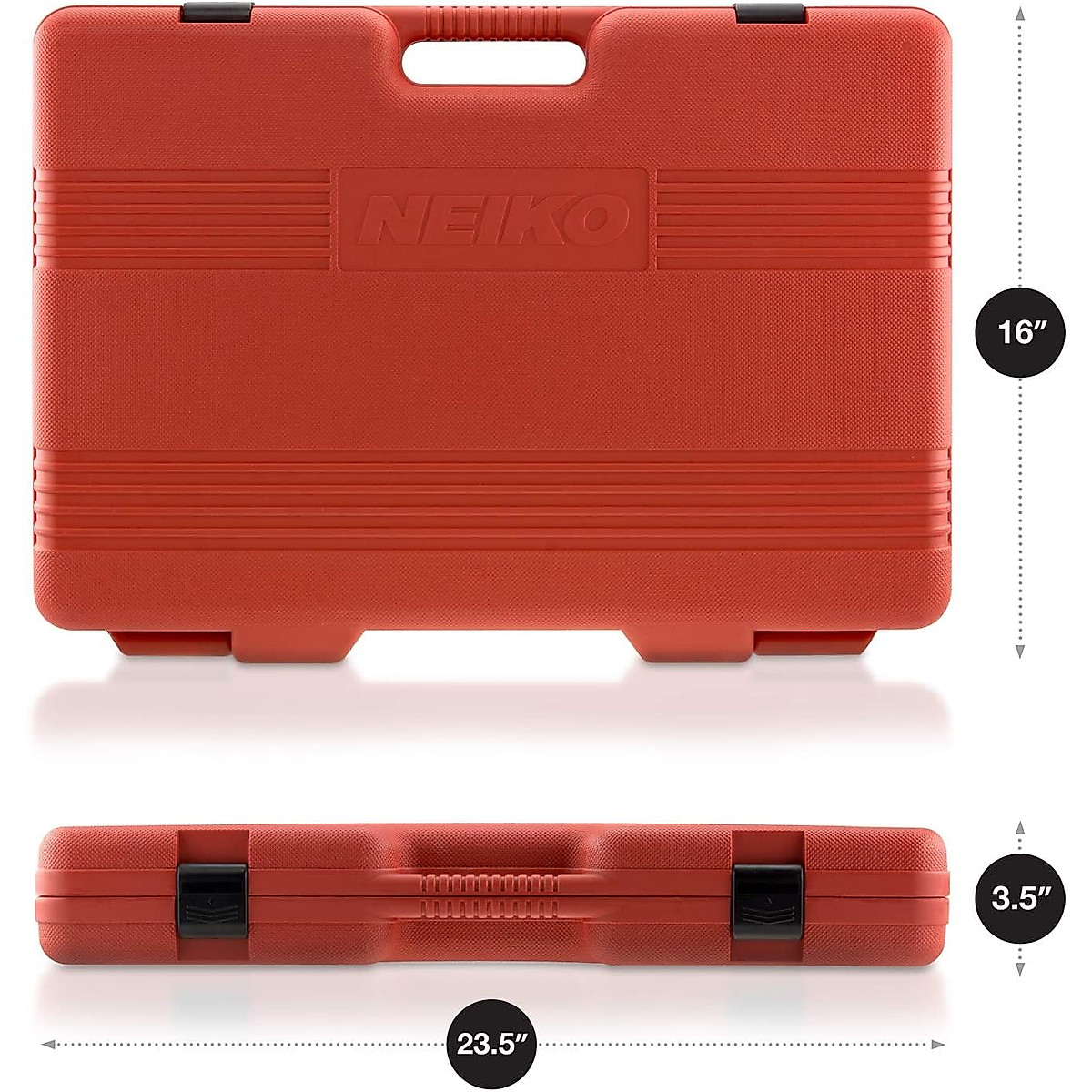 NEIKO 02448A 1/2" Drive Master Impact Socket Set, 65 Piece, Standard SAE (3/8"-1-1/4") & Metric (10-24 mm) Sizes, Deep & Shallow Kit, Includes Adapters & Ratchet Handle