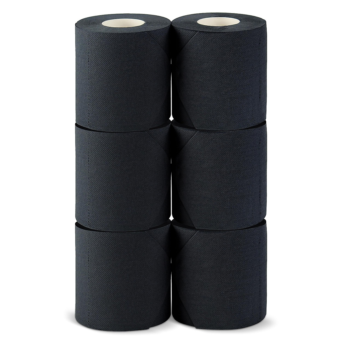 Mondo Medical 6 Pack of Black Toilet Paper Rolls - 3 Ply Black Bath Tissue Colored Toilet Paper Rolls for Bathroom