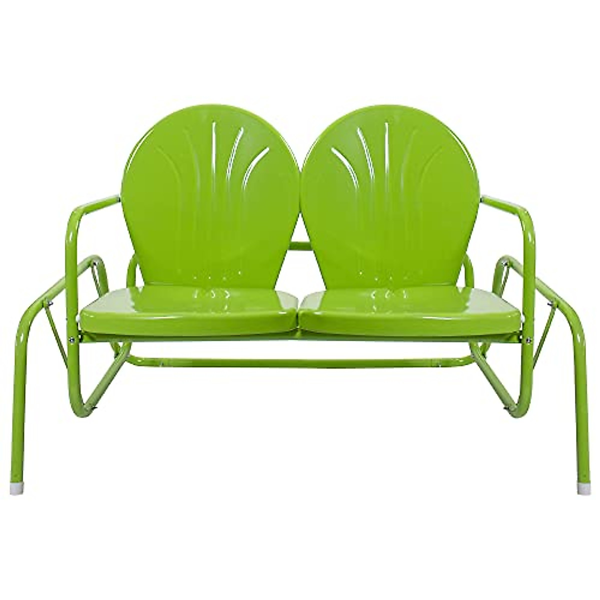 Northlight Outdoor Retro Metal Tulip Double Glider Patio Chair, 48.25", Lime Green