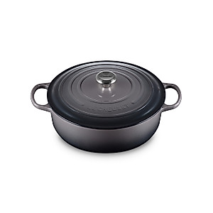 Le Creuset Enameled Cast Iron Signature Round Wide Dutch Oven, 6.75 qt., Oyster