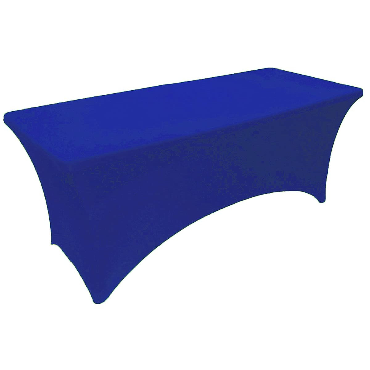 Gowinex 2 Pack 6FT Royal Blue Spandex Tablecloth Stretch Fitted Table Cover for Rectangular Table Event, Wedding, Banquet and Parties