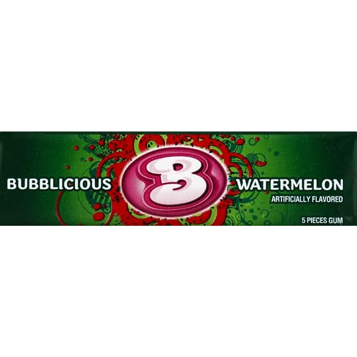 Bubblicious Watermelon Gum, 18 Packs of 5 Pieces (90 Total Pieces)