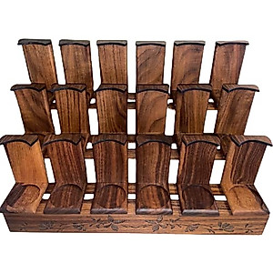 18 Count spice rack with bottles