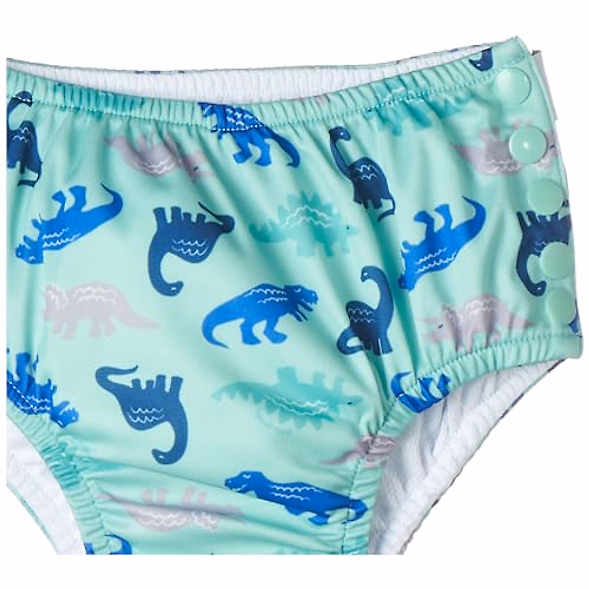 i Play Boys Reusable Absorbent Baby Swim Diapers Seafoam Simple Dino 3T