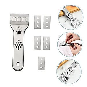 HOLIDYOYO 1 Set Tile Stain Removal Shovel Ice Scraper Paint Scraper Tool Sticker Labels Floor Scraper Scrapers for Stains Cleaning Scraper Scrapers for Wallpaper Tools Stainless Steel Silver