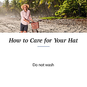 Wallaroo Hat Company Men’s Baja Fedora – Natural Wide Brim Straw Hat with Chin Strap and UPF 50+ Sun Protection – Sun-Smart Straw Hat for Gardening, Travel and Casual Outings (Medium/Large, Camel)